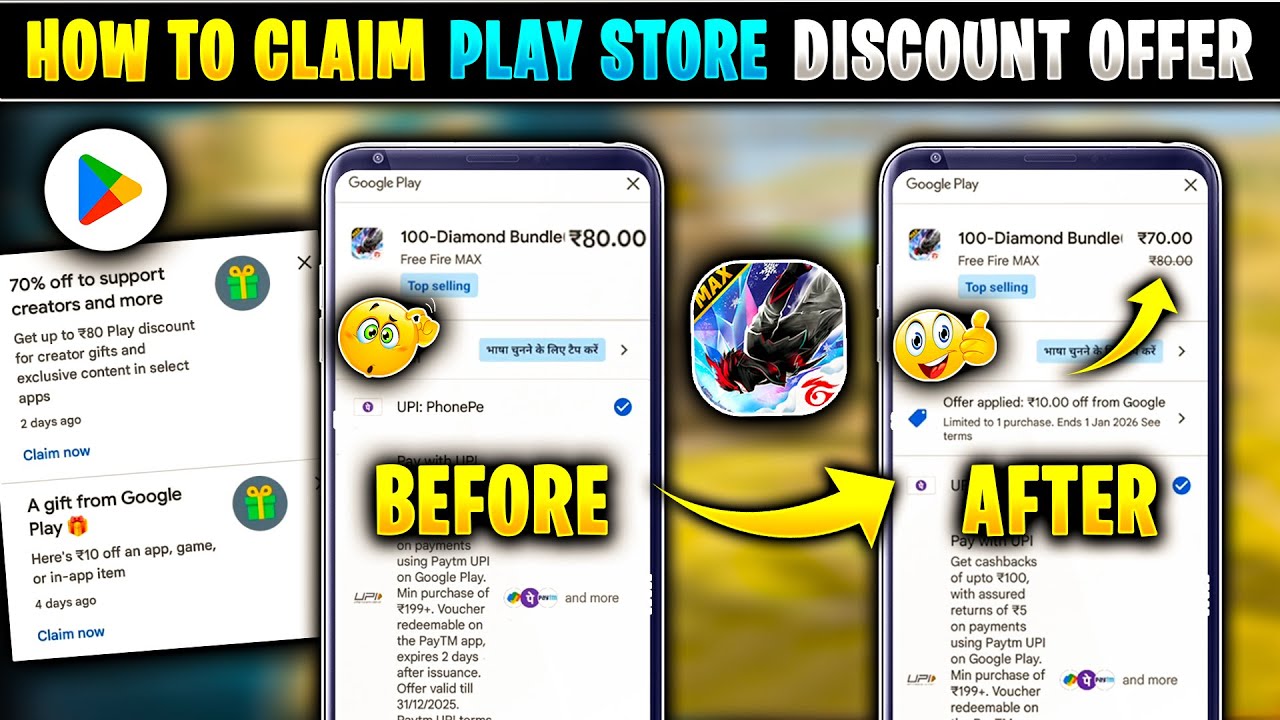 How To Apply Play Store Discount Offer | Play Store Special Offer Use ...