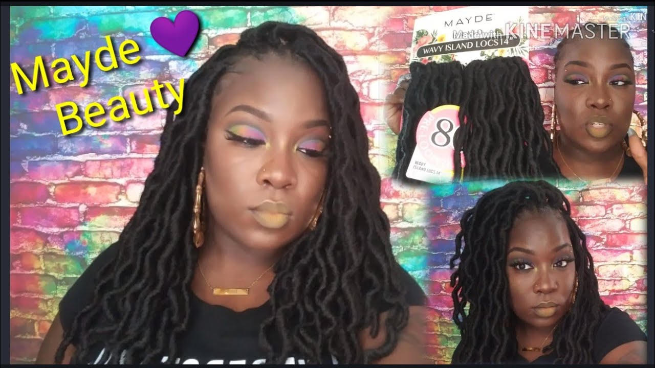 MAYDE BEAUTY ISLAND WAVE LOCS 14" - YouTube