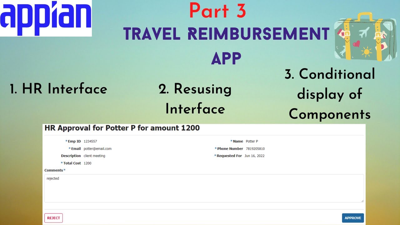 Part 3 | HR Interface | Travel Reimbursement App | Appian POC - YouTube