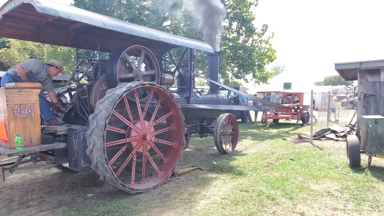Frick steam engine on the dynamometer at Williams Grove - YouTube