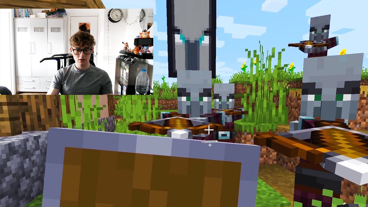 Pillagers Invade my Village (Minecraft Survival Part 4) - YouTube