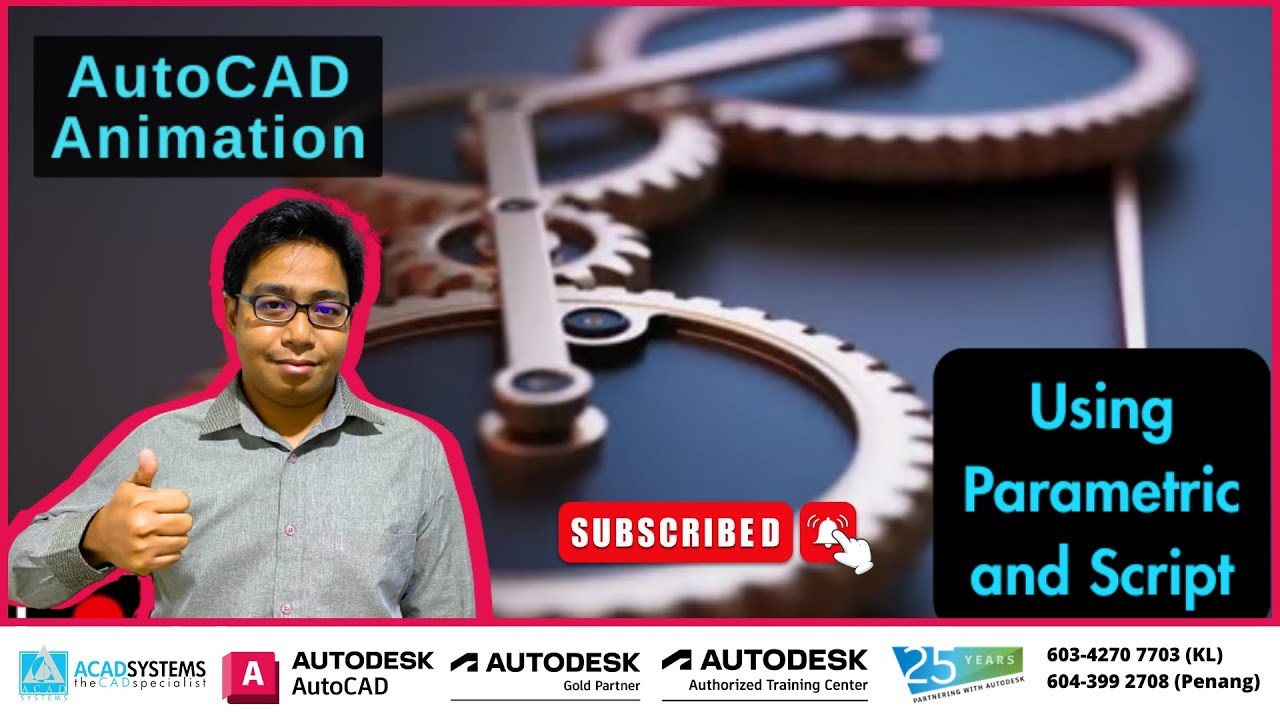 AutoCAD Animation Using Parametric and Script - YouTube