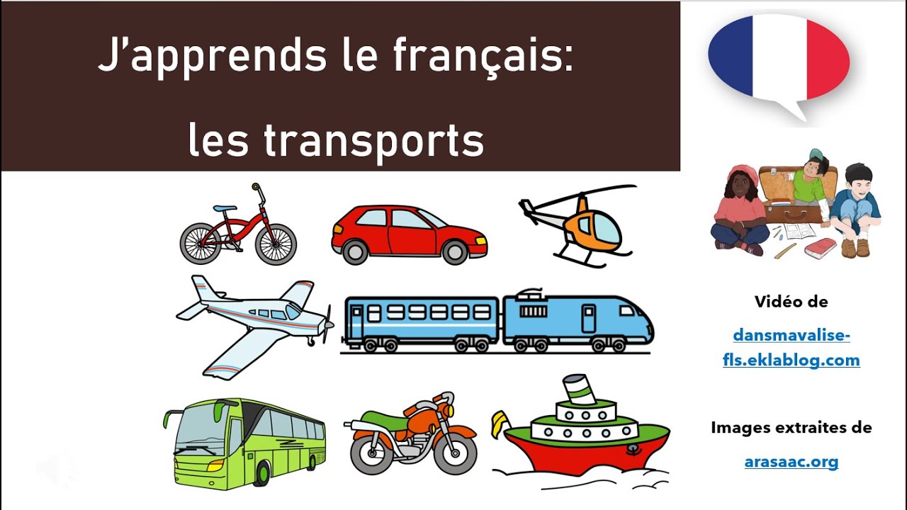 A la découverte du français: le lexique des transports - YouTube