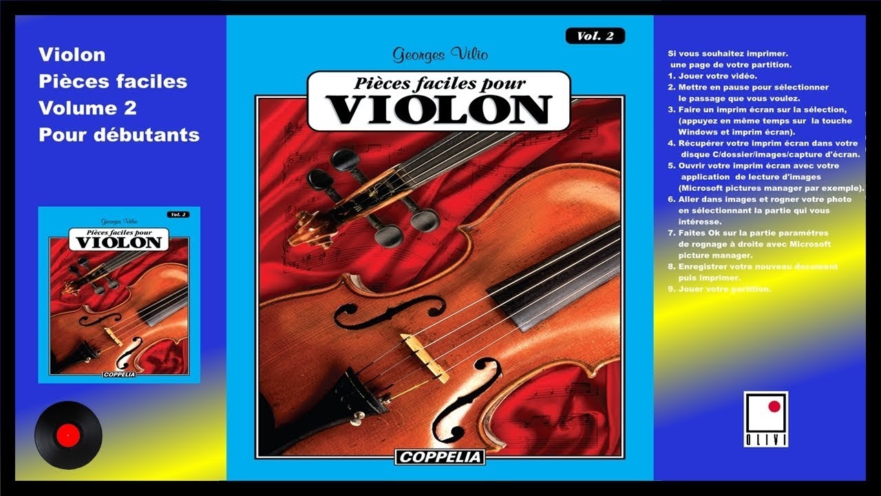 PARTITION MUSICALE - MÉTHODE DE VIOLON VOL.2 POUR DÉBUTANTS - COPPELIA ...