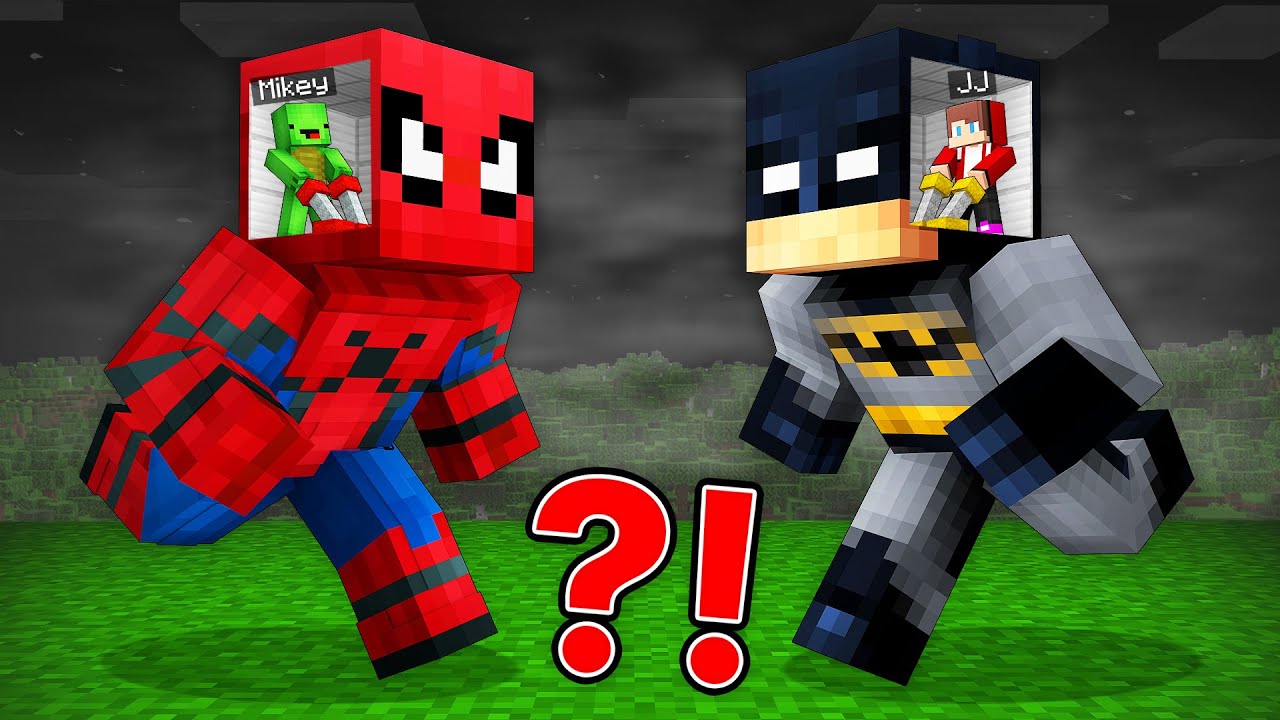 Mikey and JJ Control Spiderman vs Batman MIND Survival Battle in ...