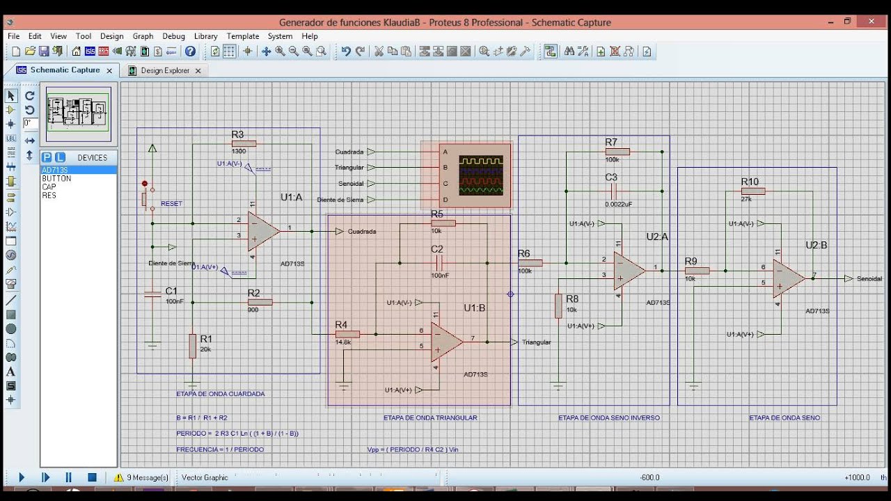 CREAR UN GENERADOR DE FUNCIONES EN ISIS PROTEUS - YouTube