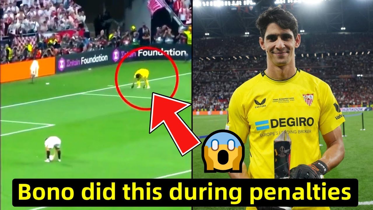 Bono did this during Sevilla penalty vs Roma - YouTube