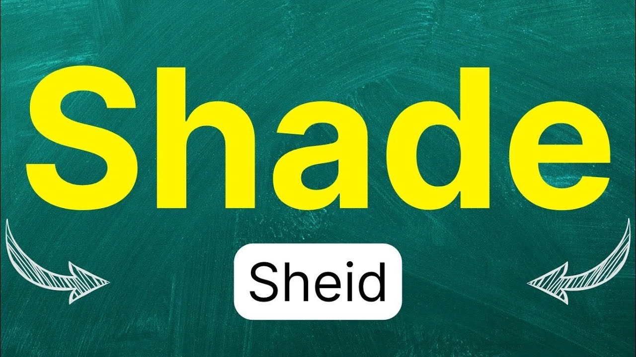Cómo pronunciar: 'Shade' 'Sombra' 'Matiz' en inglés Americano con ...