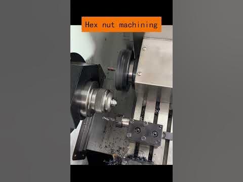 Hex nut machining - YouTube