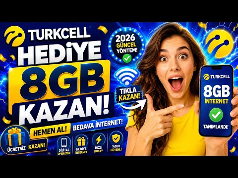 🎁TURKCELL BEDAVA İNTERNET 2026 - TURKCELL BEDAVA 8GB İNTERNET KAZANMAK✅