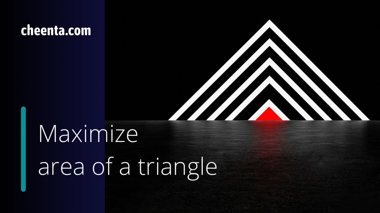 How to maximize area of a triangle with given perimeter | BStat 2008 ...