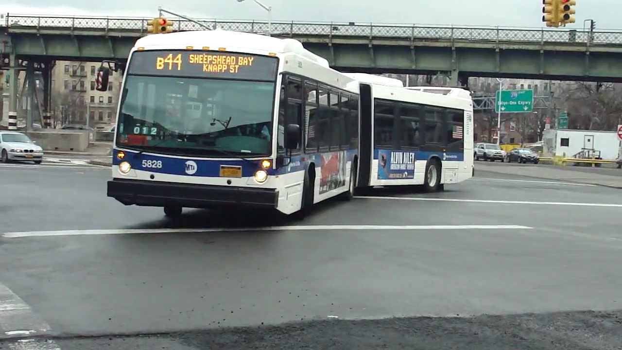 MTA NYCT Bus: 2012 Nova-LFSA Artic B44LTD Bus #5828 at Broadway ...
