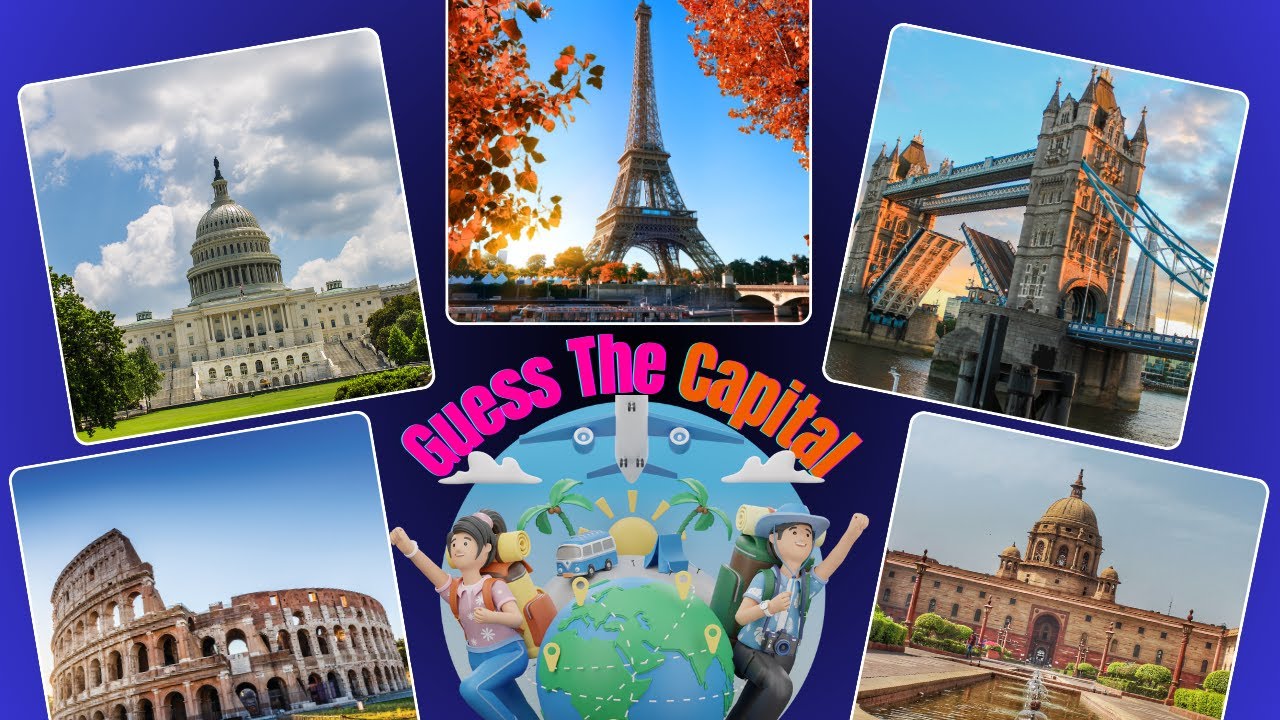 Guess the Capital City! 🌍 Easy, Medium & Hard Levels | Fun Geography ...