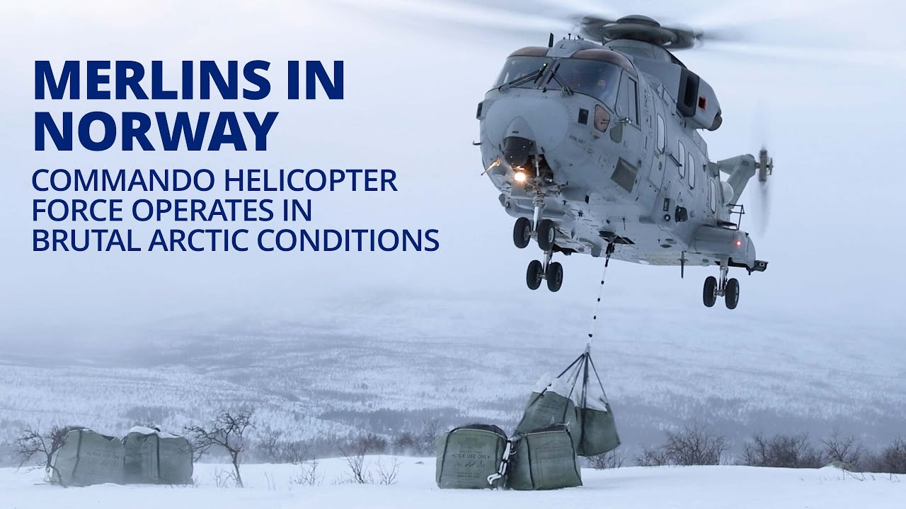 Merlin helicopters make deliveries in the Arctic Circle - YouTube