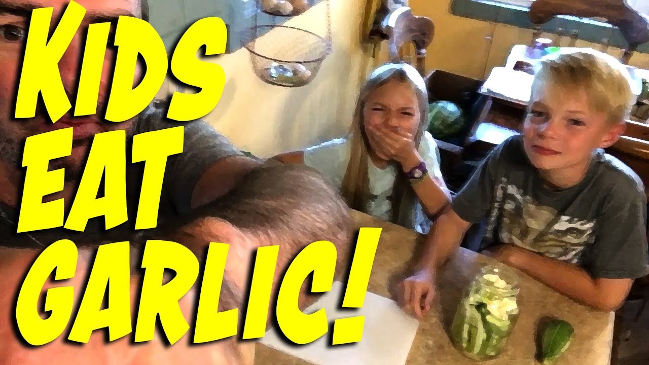 Homestead Kids Eat Raw Garlic! - YouTube