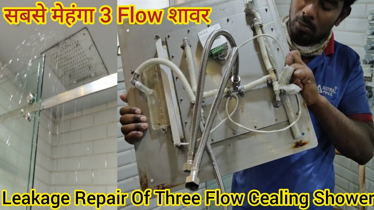 Leakage Repair Of Three Flow Ceiling Shower | Must Watch | - YouTube
