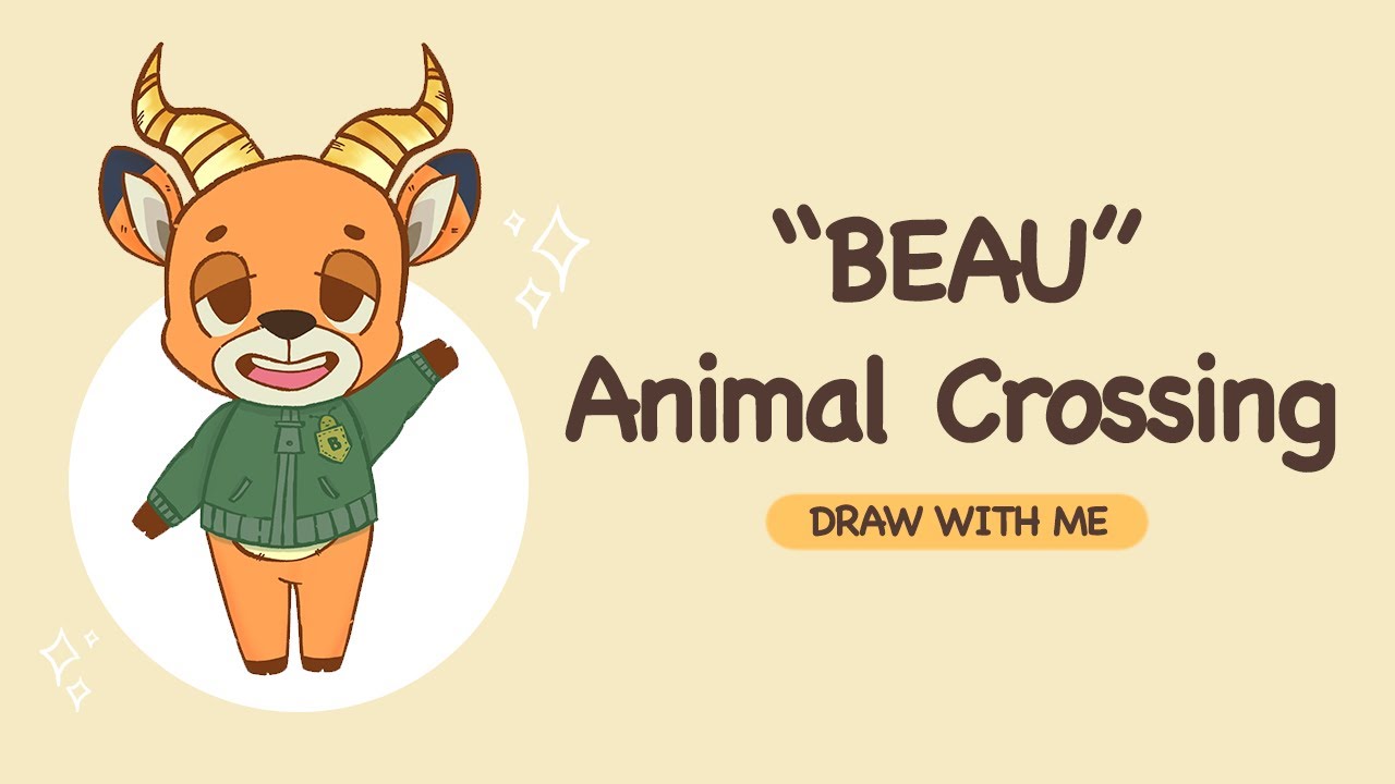 Beau from Animal Crossing | Draw with me | Procreate - YouTube