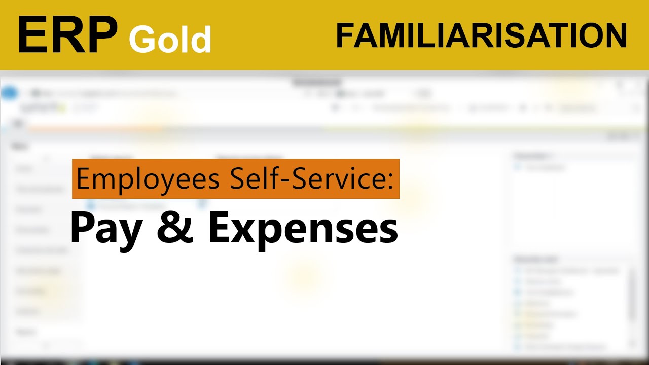 ERP Gold Employees Self-Serve: Pay & Expenses - YouTube