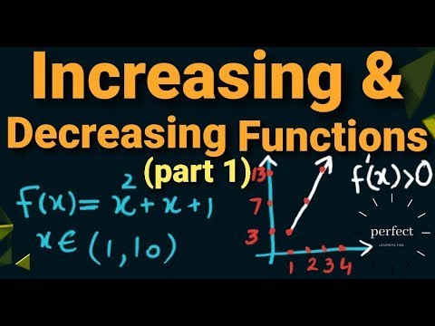 Increasing Decreasing Function Part-1 - YouTube
