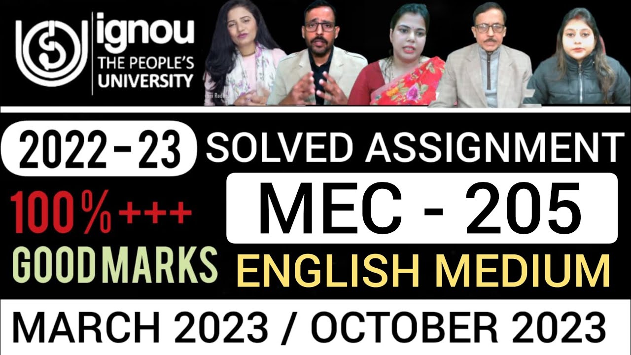 MEC 205 SOLVED ASSIGNMENTS 2022-23 | MEC 205 SOLVED ASSIGNMENT 2022-23 ...