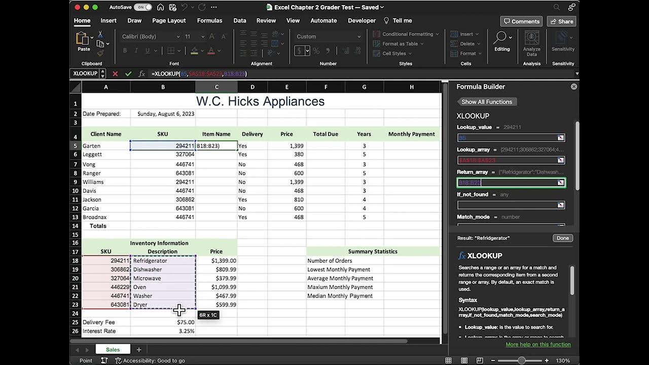 Excel Grader 2 XLOOKUP - YouTube