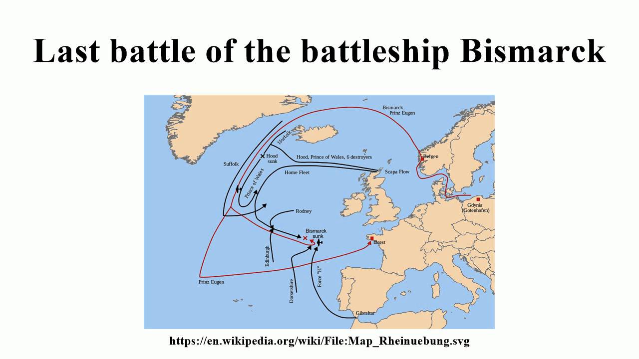 Last battle of the battleship Bismarck - YouTube