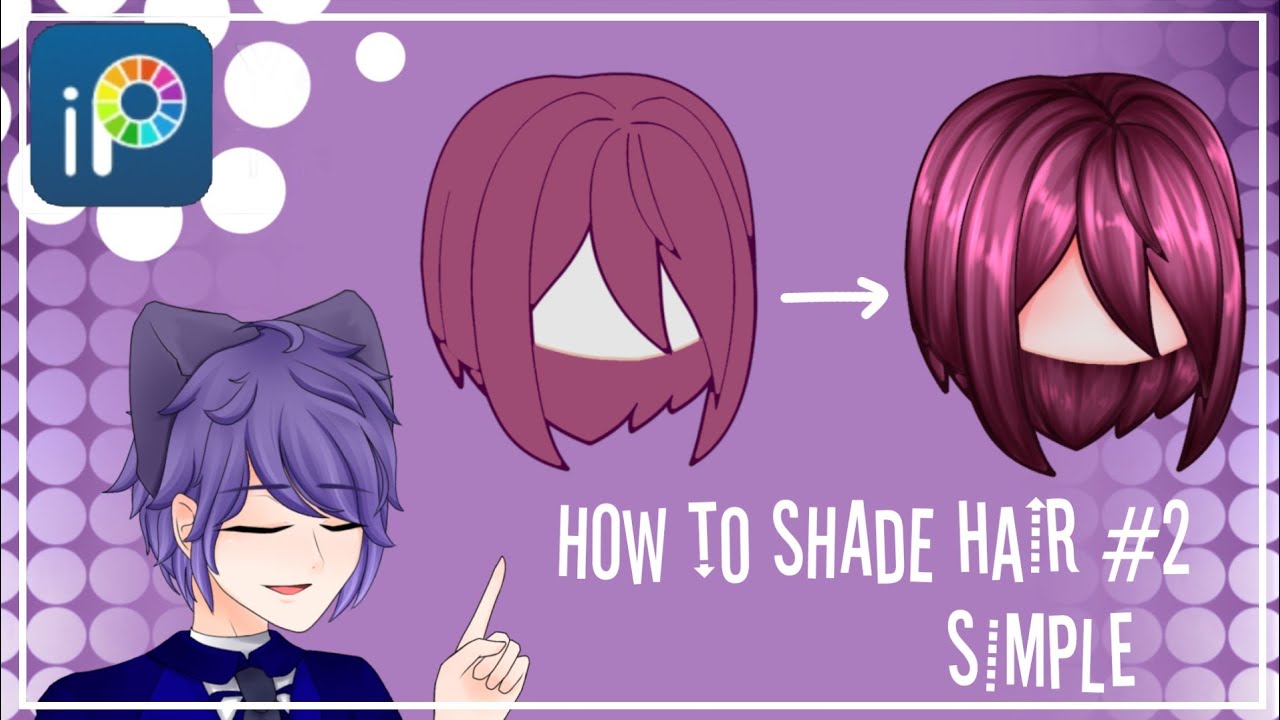 【Tutorial】How to shade Hair #2 || Simple Edit - YouTube