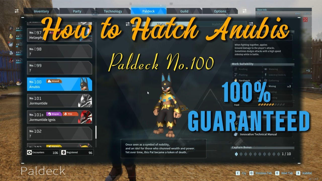 How to Get ANUBIS 100% Guaranteed (2 ways) From Breeding (Palworld no ...