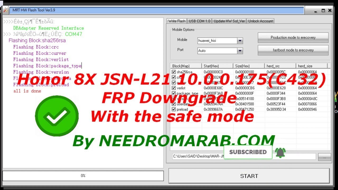 HONOR 8X FRP PIN PATTERN UNLOCK MRT DONGLE | FULL FLASH / - YouTube
