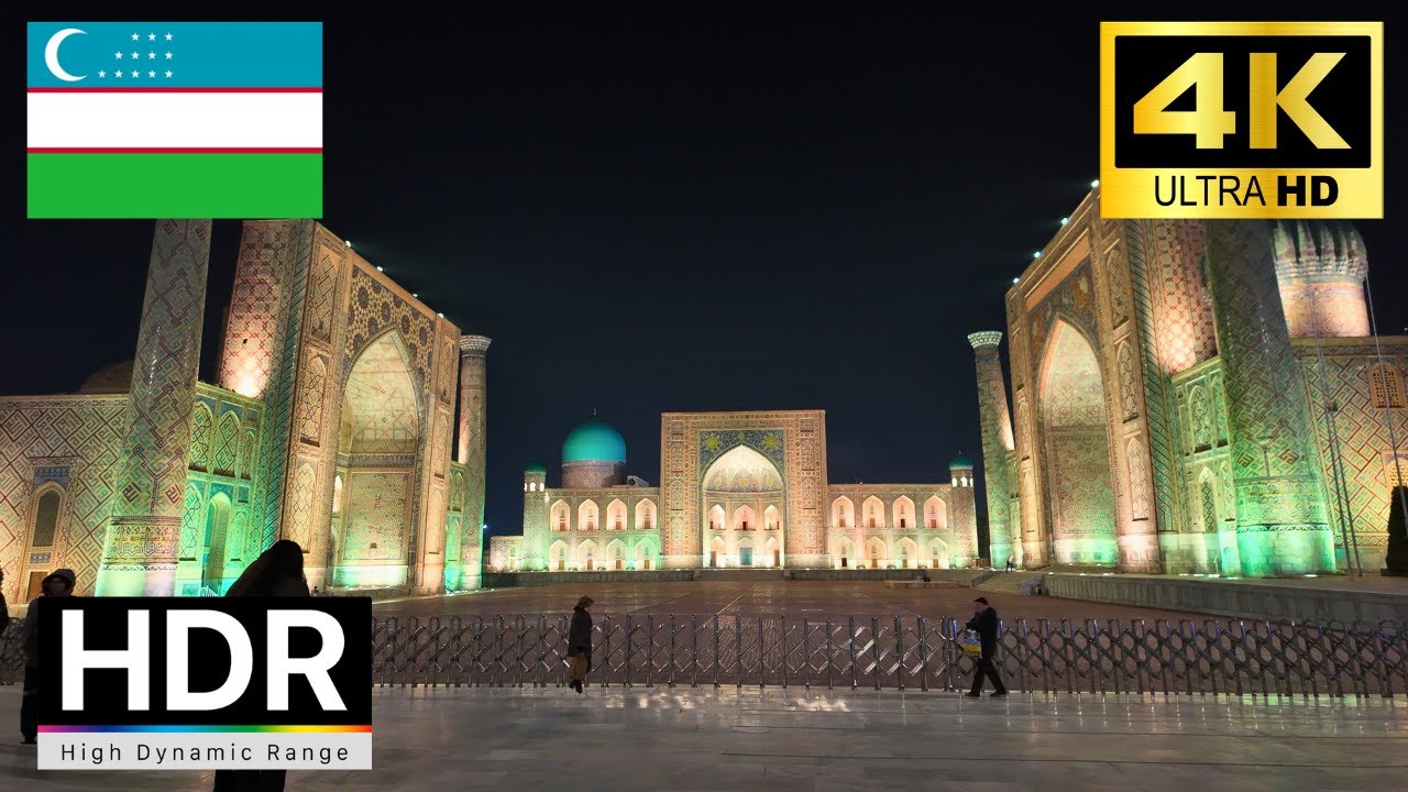 🇺🇿Uzbekistan 2024 - Samarkand 4K Night Walking Tour｜4K 60fps - YouTube