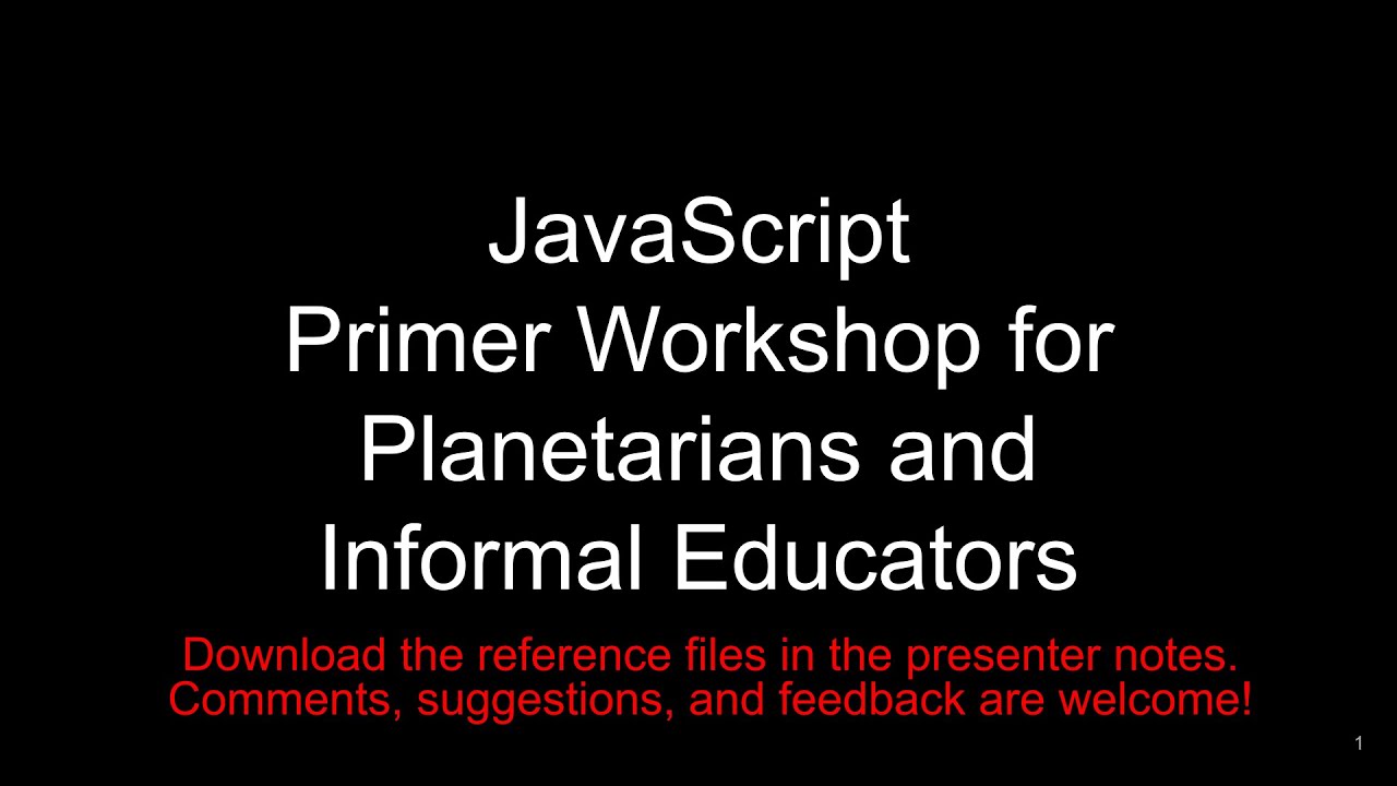 2022-04-29 PZS - JavaScript Primer Workshop - YouTube