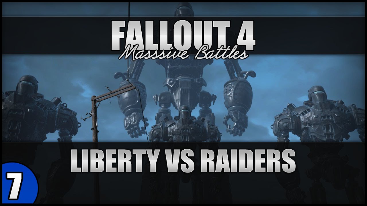 Fallout 4 Battles - 3 Massive Liberty Primes VS 300 Raiders - YouTube