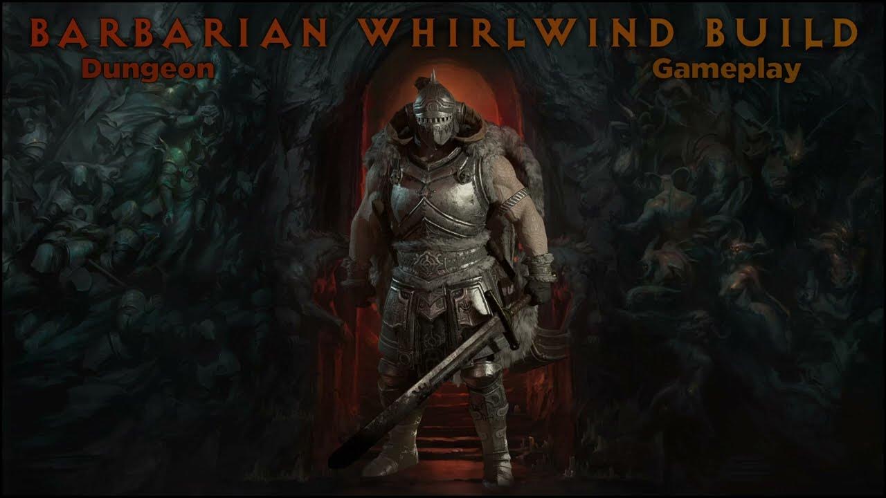 Diablo 4 Gameplay (Kor Dragan Baracks Dungeon) - Barbarian Whirlwind Build - YouTube