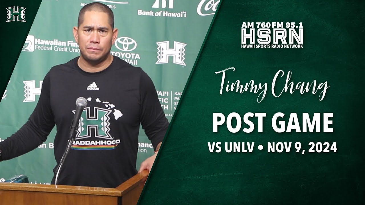 Hawai'i Football Post Game vs UNLV: Timmy Chang | Nov. 9, 24 - YouTube