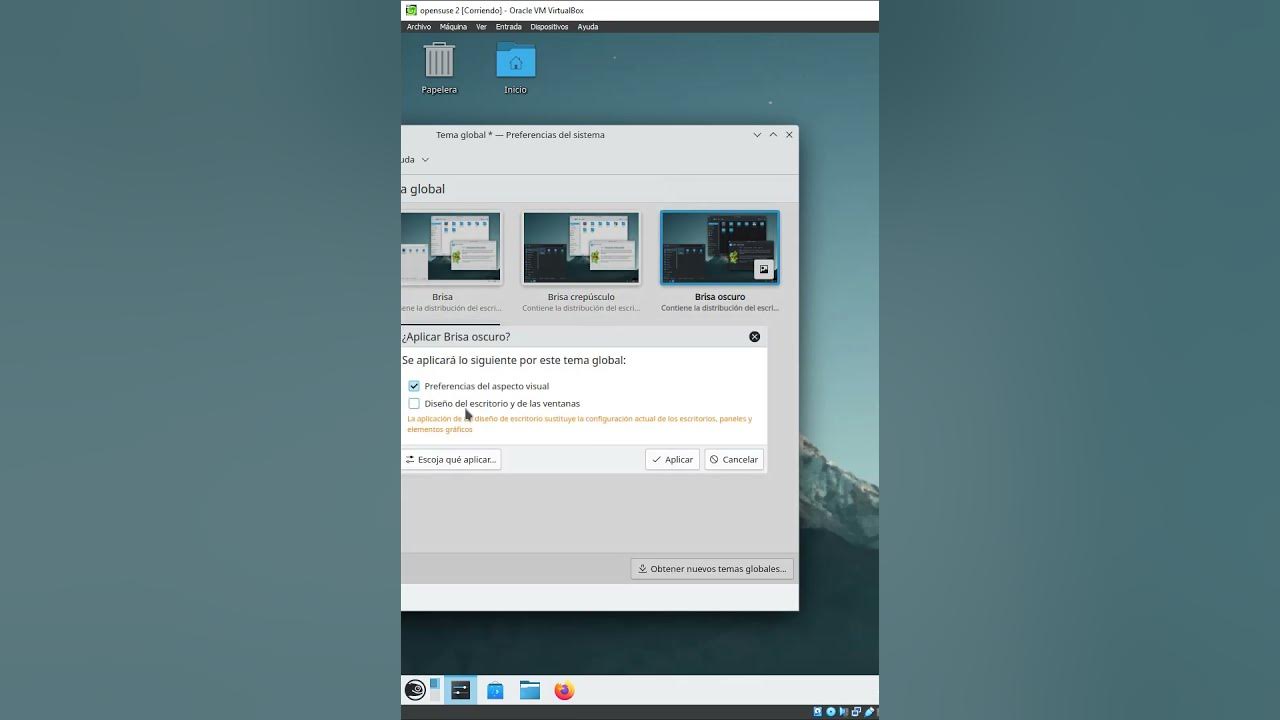 Pasar De Tema Claro A Obscuro O Dark Opensuse 155 Facultadautodidacta Opensuse Linux Youtube