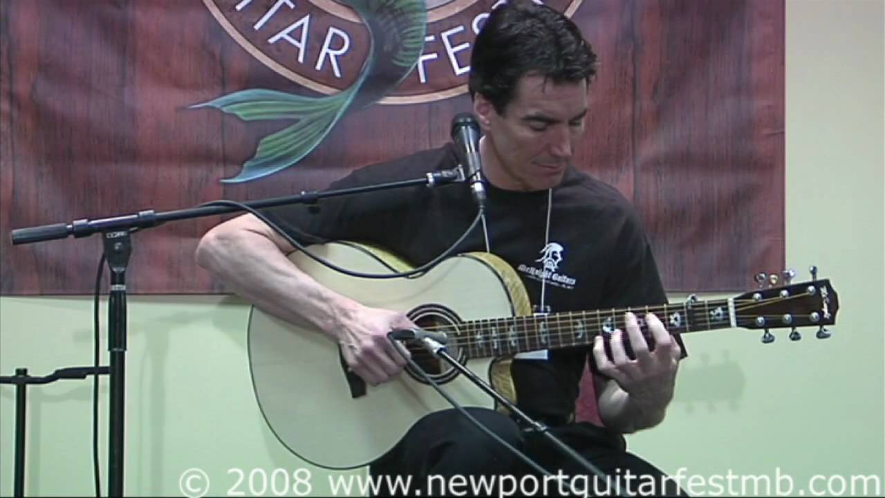 Chris Proctor playing McNight Guitars at the Newport Guitar Festival in ...