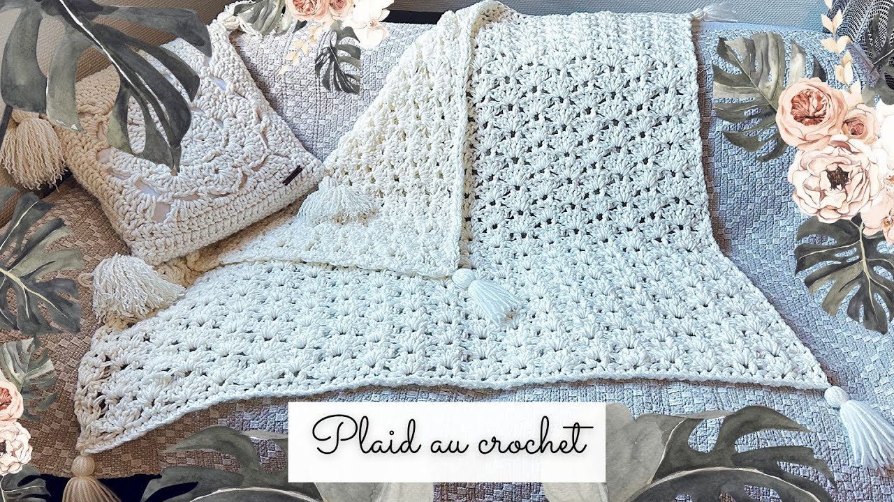 Comment faire un Plaid au crochet ? Moderne Tendance Bohème chic 🧶 Tuto crochet Gizou Lou ...