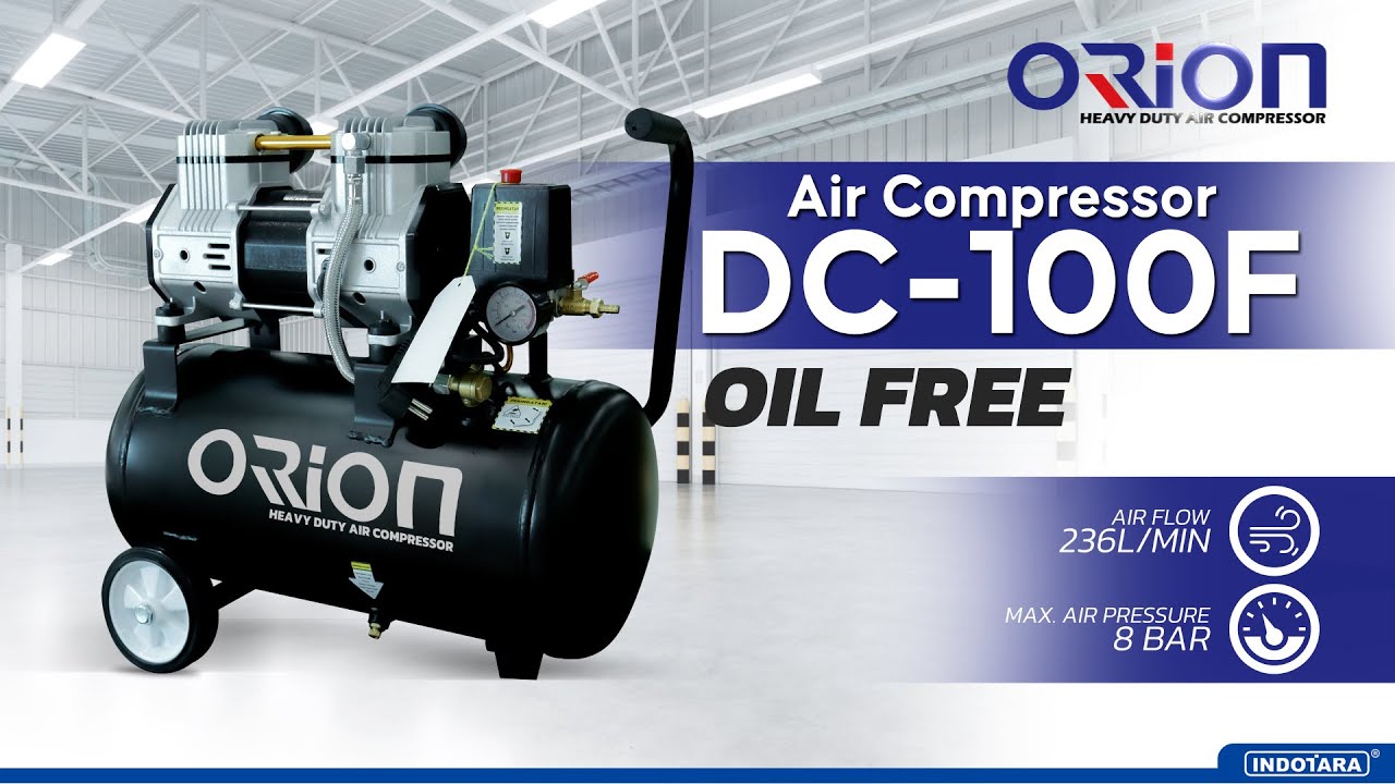 BINGUNG MENCARI AIR COMPRESSOR OIL FREE TERBAIK?? DC-100F KOMPRESOR ...