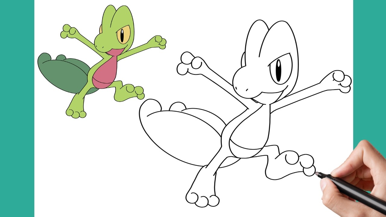 HOW TO DRAW TREECKO - POKÉMON - HOW TO DRAW POKÉMON - YouTube