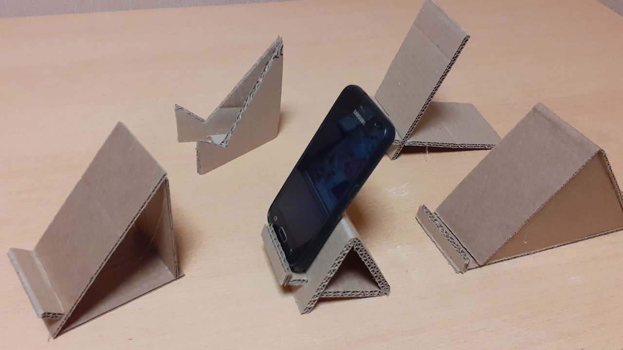 How To Make Mobile Stand from Cardboard | cómo hacer un soporte móvil ...