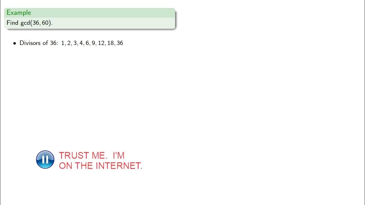Divisibility and the GCD - YouTube