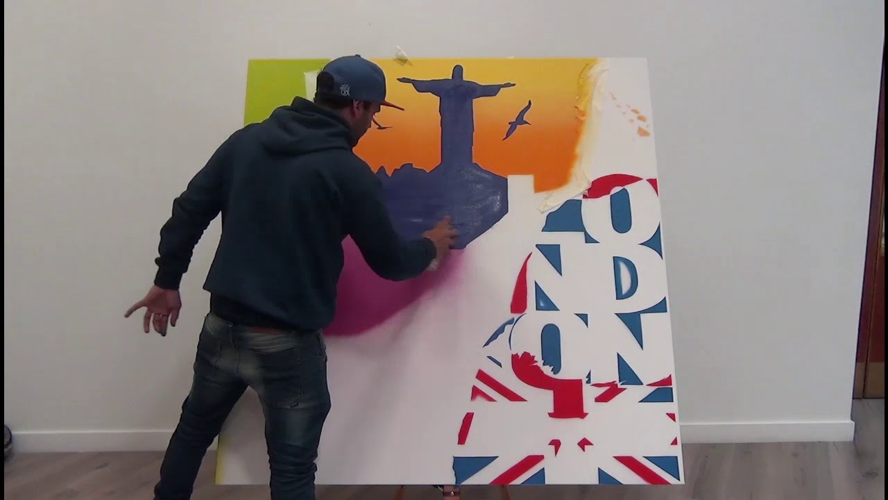 Live graffiti @ Fraternity Without Borders Exhibition in London - YouTube