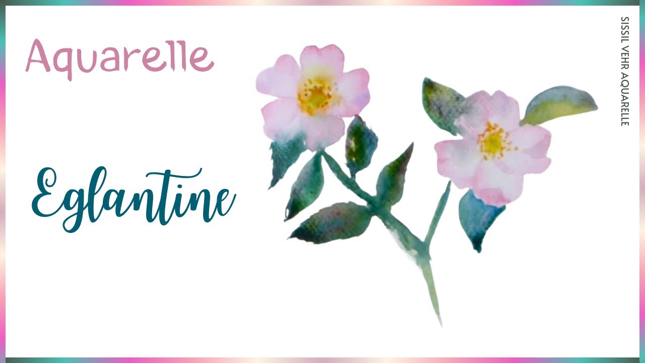 Aquarelle : Peindre une Églantine Sans Esquisse : Capturer l'Essence de ...