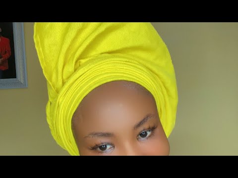 Half fan gele headwrap tutorial #headwrap #ankaraheadwrap # ...