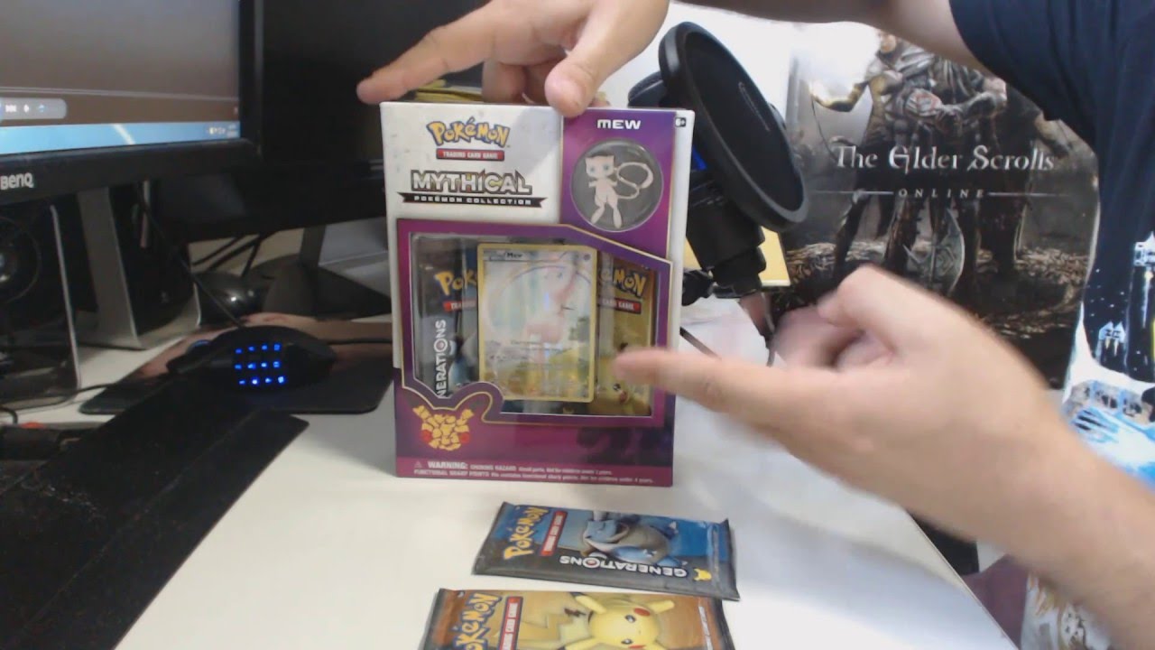 Unboxing Mythical Mew Box and Generations Pokemon Trading Card Packs ...