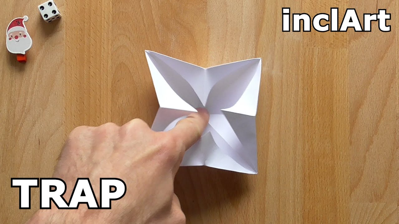 TRAP ORIGAMI INSTRUCTION | DIY TRAP PAPER STEP BY STEP PAPERCRAFT ...