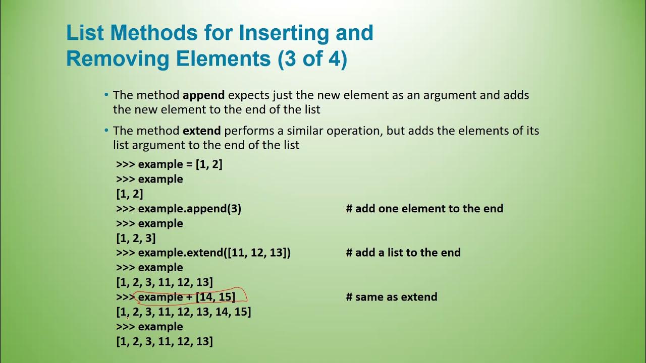 1436 Class Recording - Chapter 5 List & Mutator Methods, Object ...