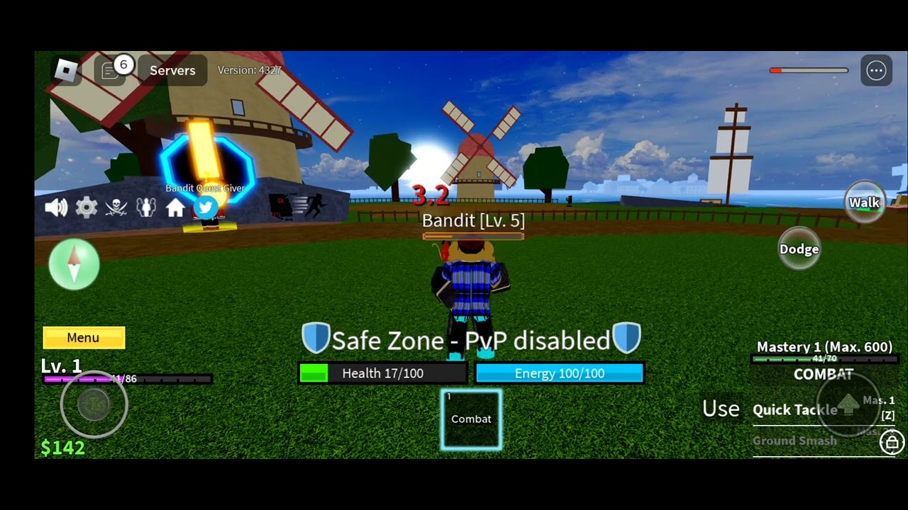 Roblox playing blocks fruits getting to level 4 - YouTube