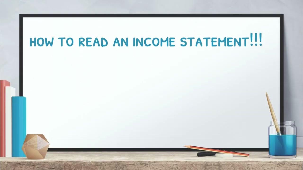 How to read an income statement - YouTube