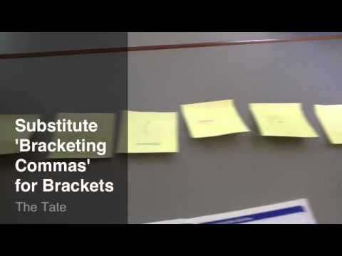 Substitute 'Bracketing' Commas for Brackets - YouTube
